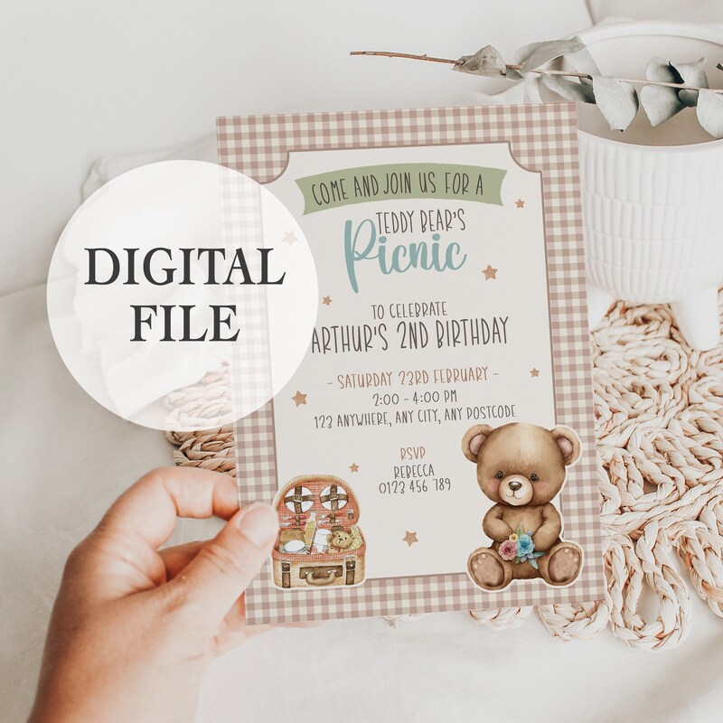 Teddy Bear Invite - Etsy