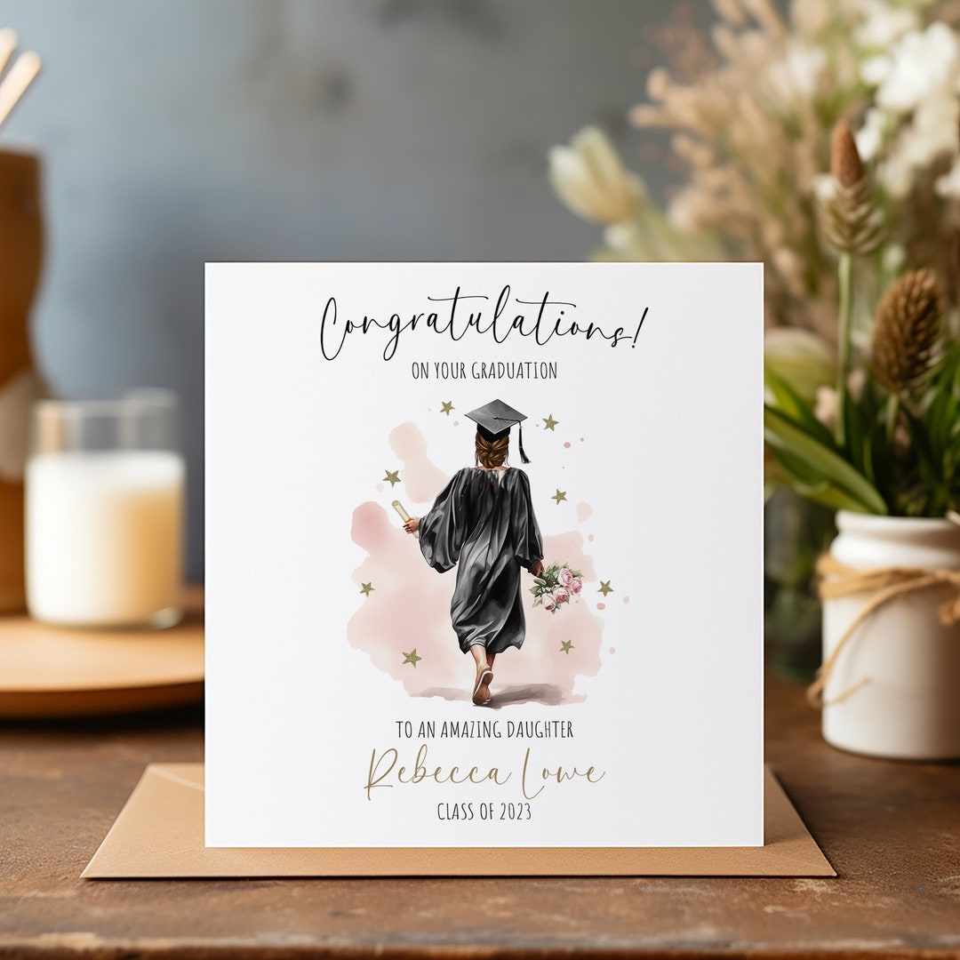Personalised Graduation Card - Graduated Card - Celebration Card ...