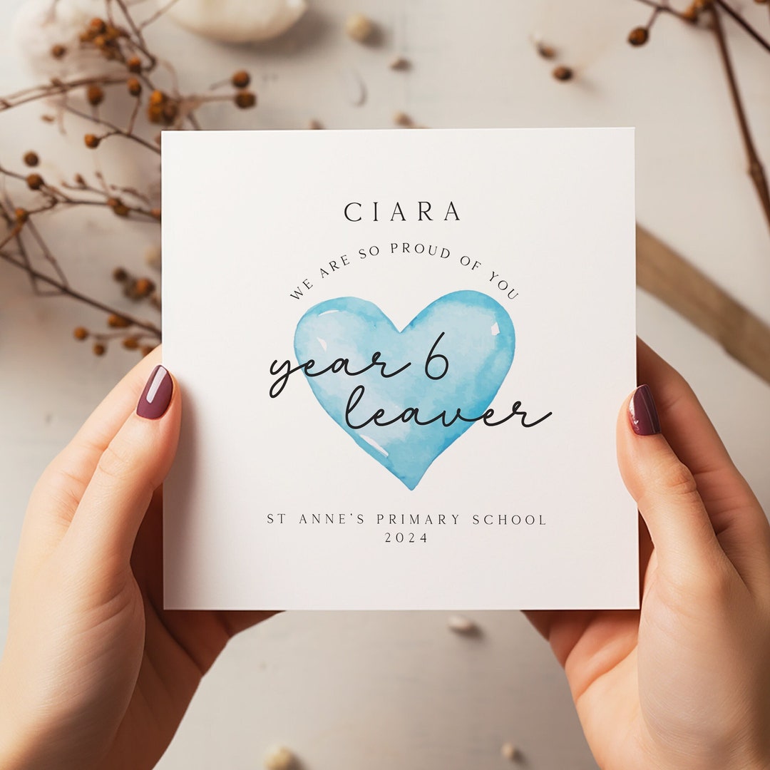 Personalised School Leaver Card - Year 6 Leaver Card - Celebration Card ...