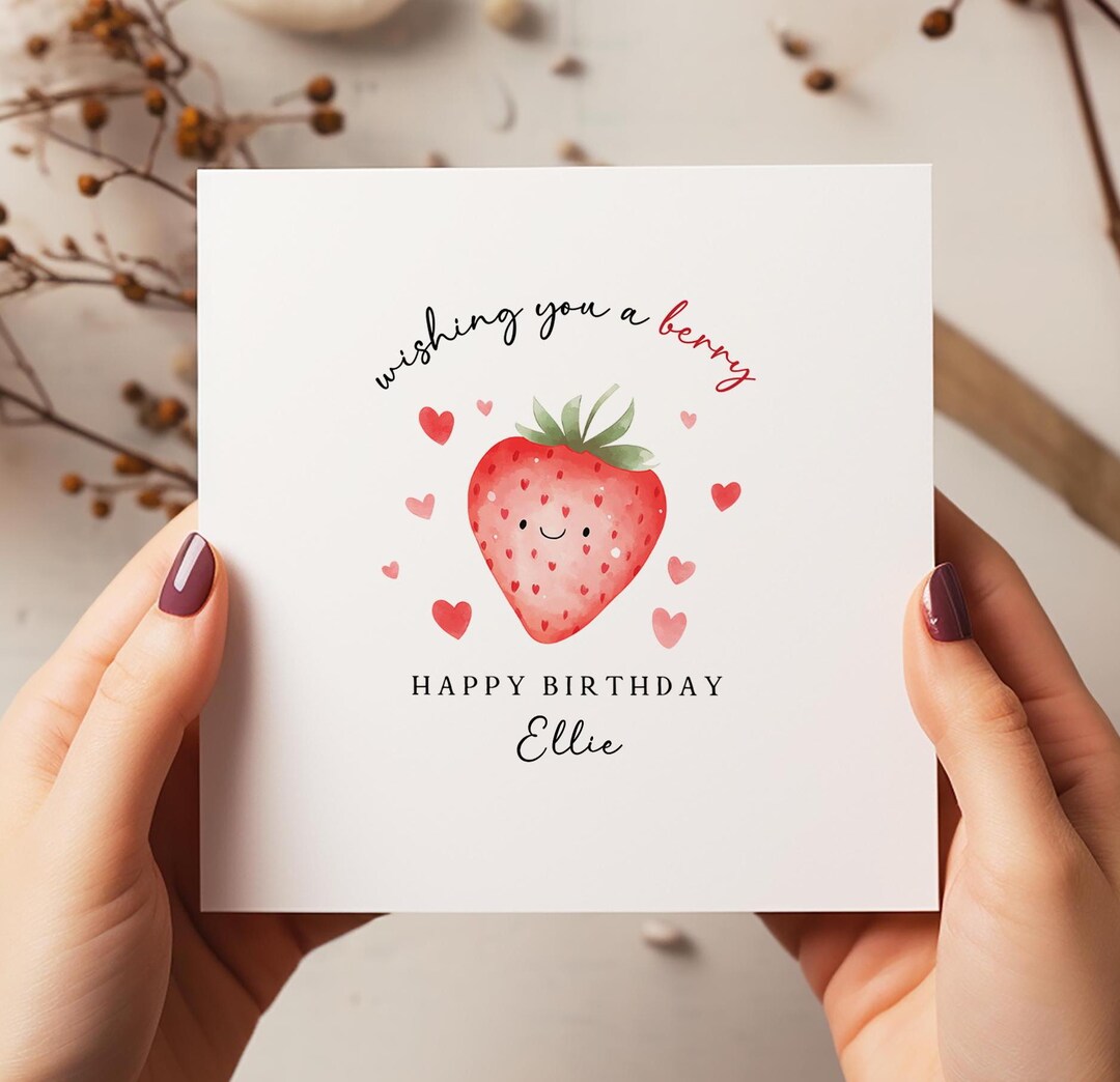 Personalised Berry Happy Birthday Card - Berry Special - Birthday Card ...