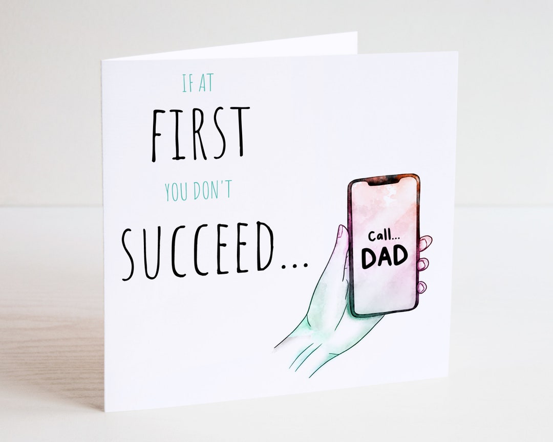 Happy Father's Day Card Call Dad Card Watercolour Father's Day Card Dad ...