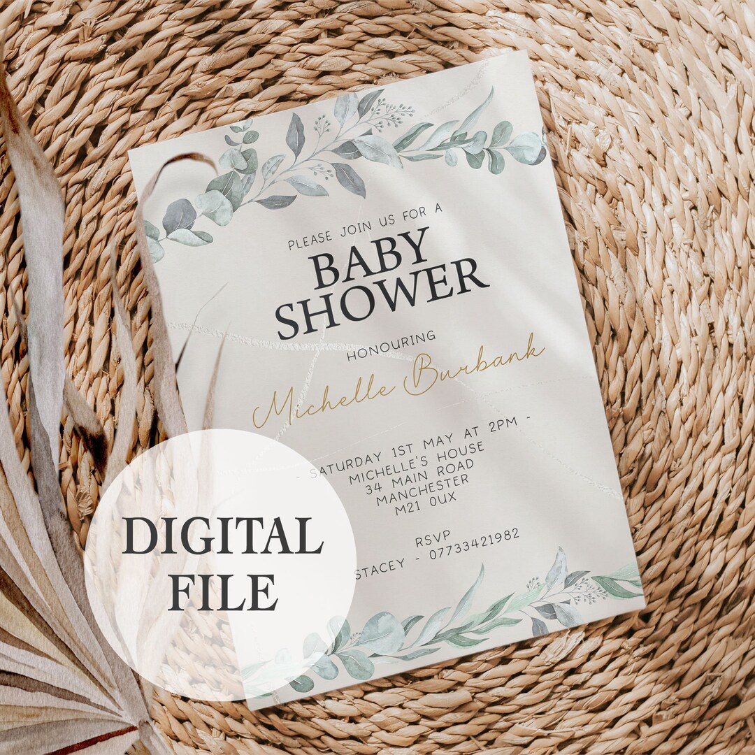 Editable Baby Shower Template Invitation - Baby Shower Invite - Corjl ...