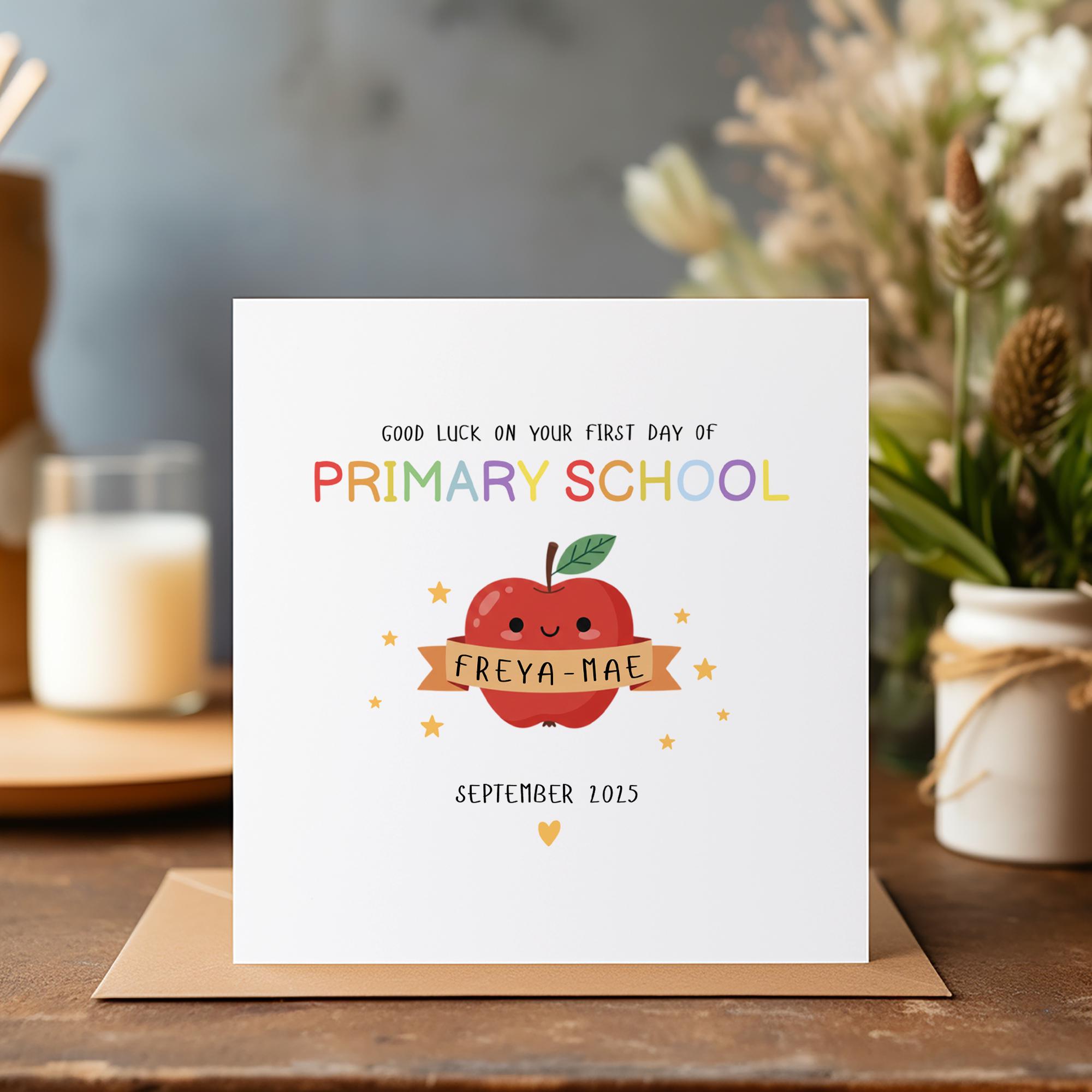 Personalised First Day of Primary School Card – Good Luck Primary ...