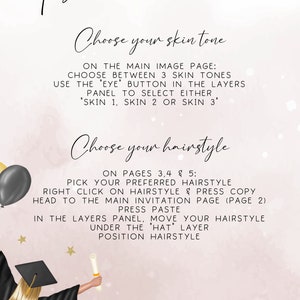 Editable Graduation Girl Template Invitation - Graduation Party Invite ...