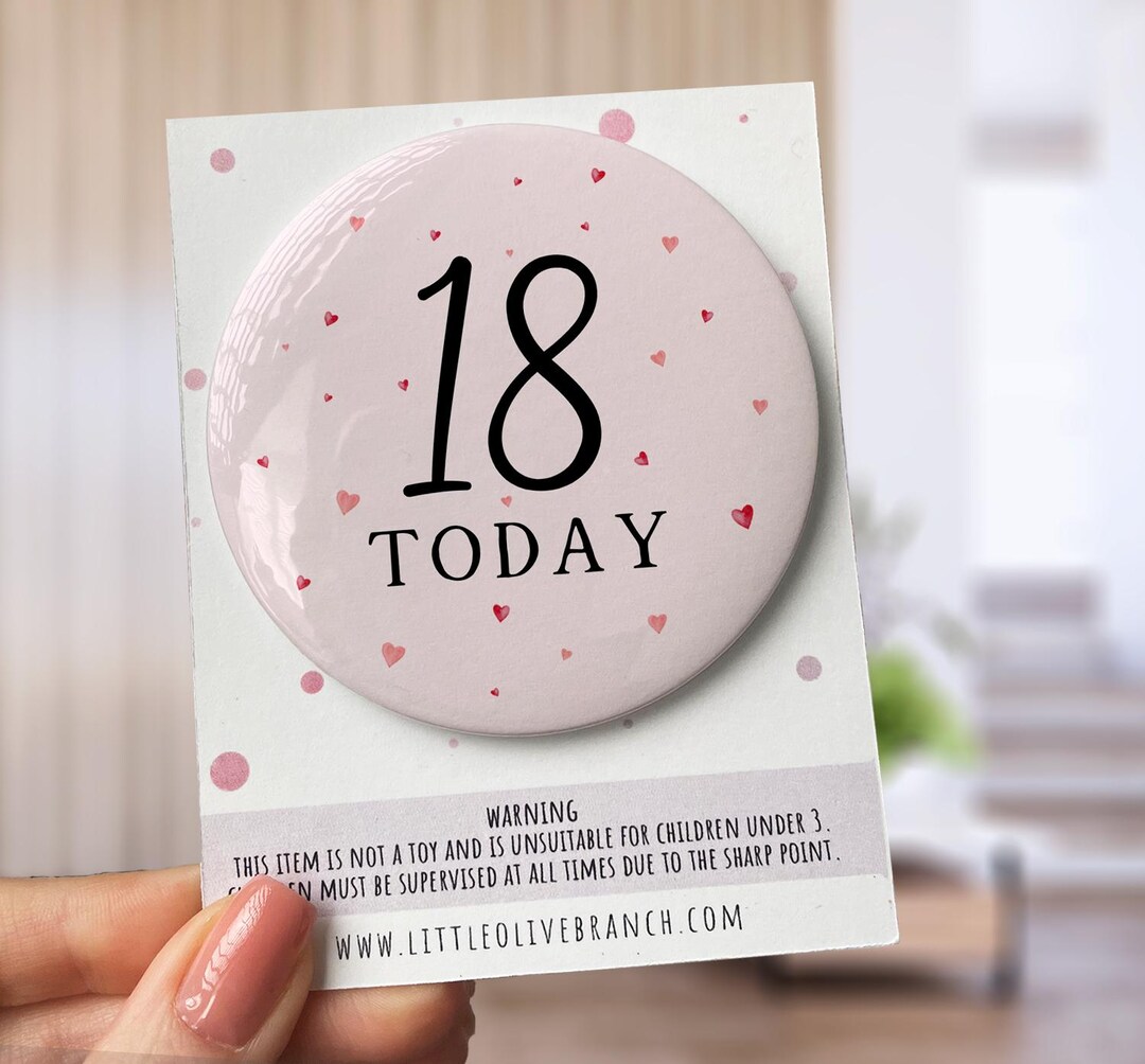 18th Birthday Badge Badge for Her Officially an Adult Badge B225 - Etsy