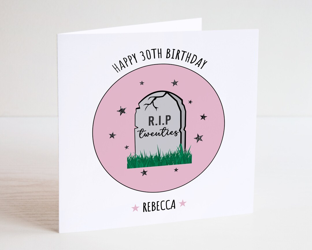 30th RIP Twenties Birthday Card - Happy Birthday - 30 Birthday Card ...