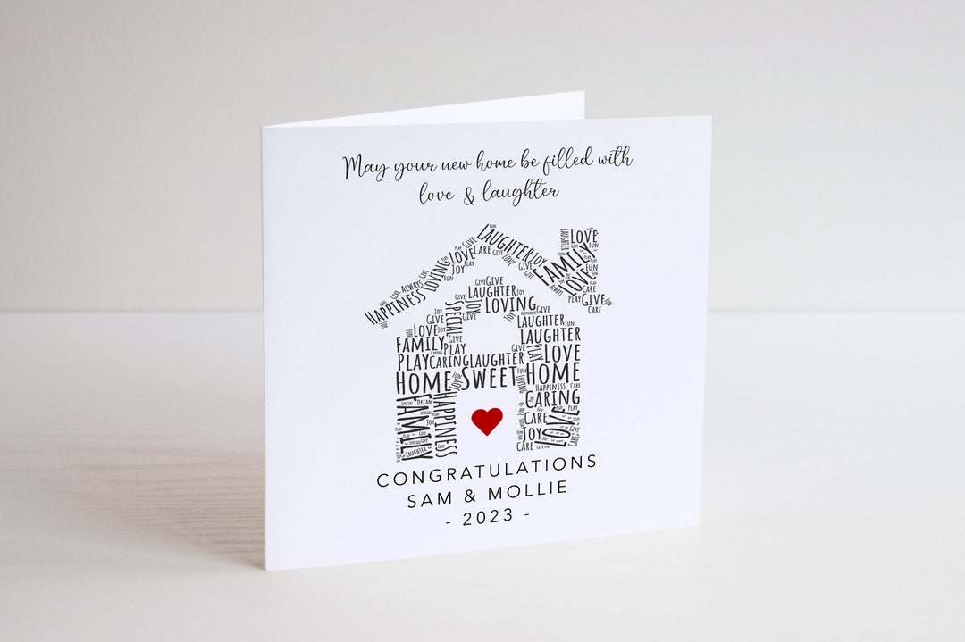 Personalised New Home Card New Home Gift Congratulations on Your New ...