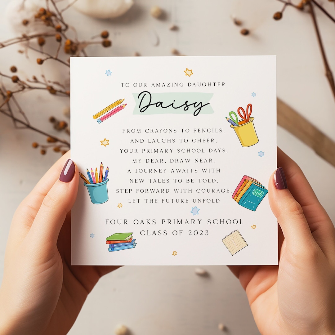 Personalised School Leaver Card - Year 6 Leaver Card - Celebration Card ...