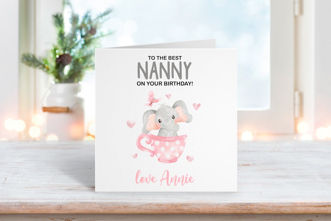 Personalised Nanny Birthday Card - Happy Birthday - Nanny Gift ...