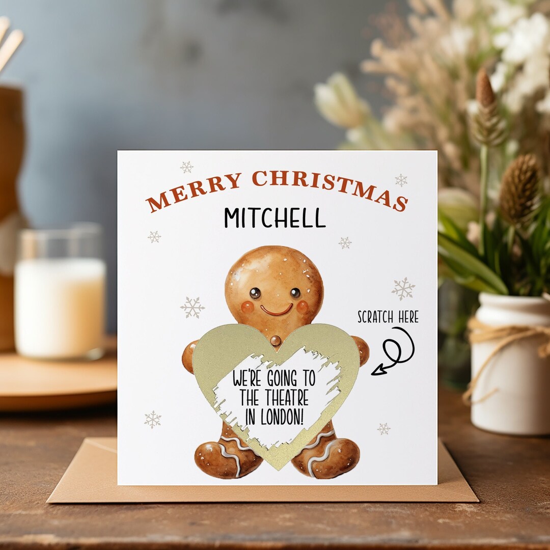 Personalised Scratch Surprise Christmas Card - Surprise Christmas Gift ...