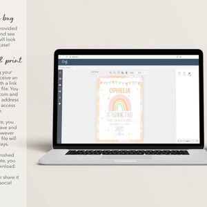 Editable Pastel Rainbow Template Invitation - Rainbow Invite - Corjl ...