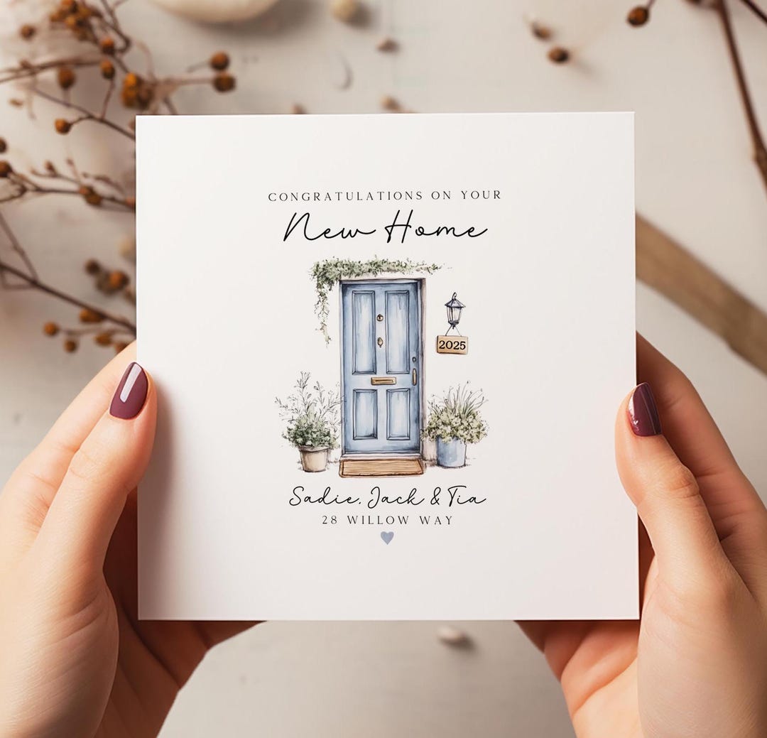 Personalised New Home Card - New Home Gift - Congratulations on Your ...