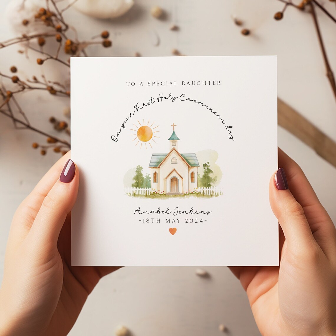 Personalised First Holy Communion Card - Communion Church Card ...