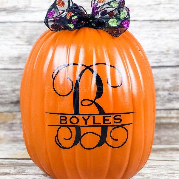 Initial Pumpkin - Etsy