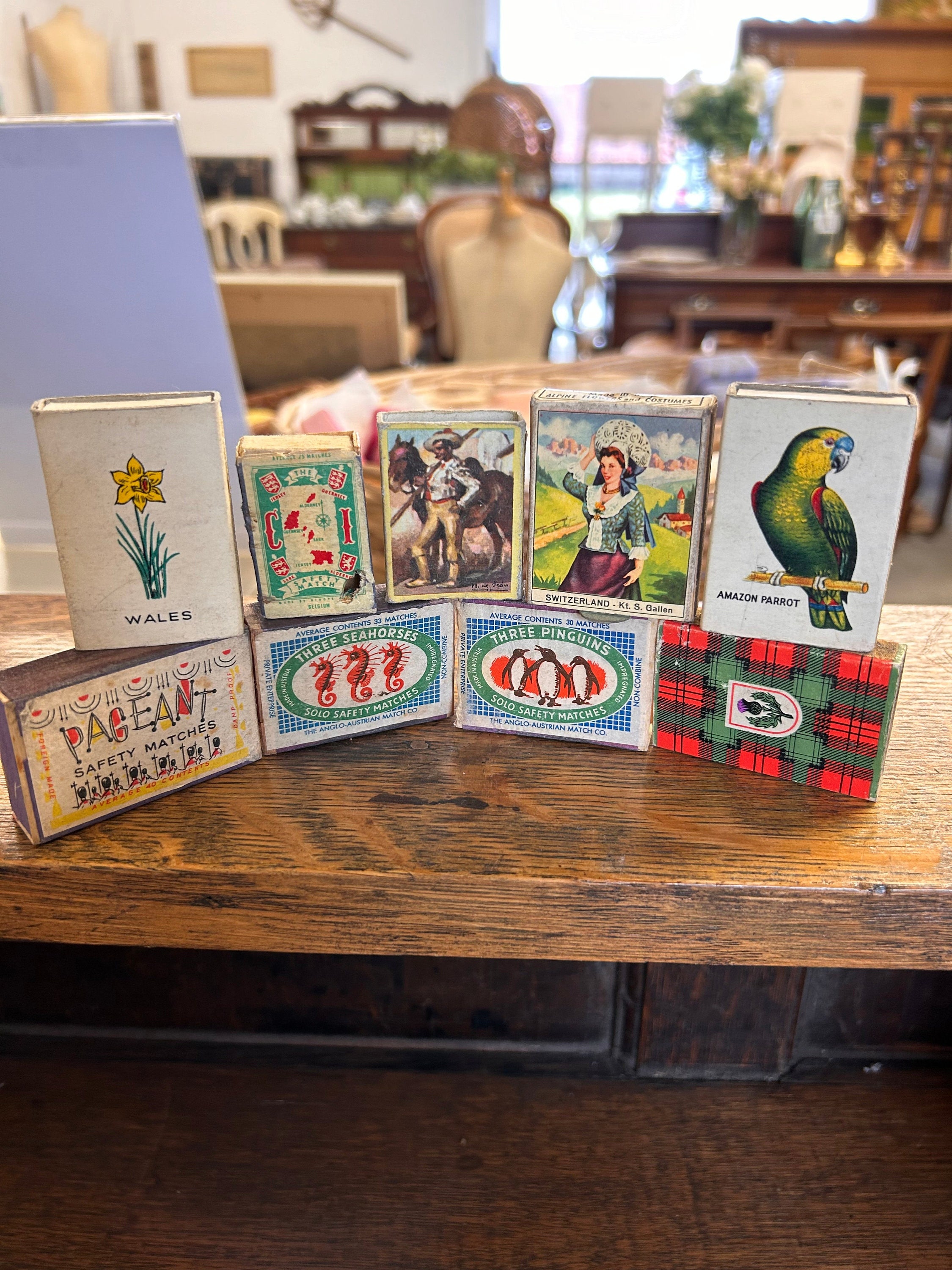A Collection of Vintage Match Boxes 9 in Total Great Display Item - Etsy UK