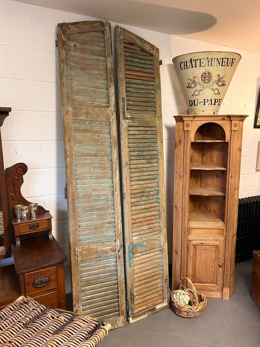 HUGE 8FT Tall Reclaimed French Louvre Shutters Great Feature Wall ...