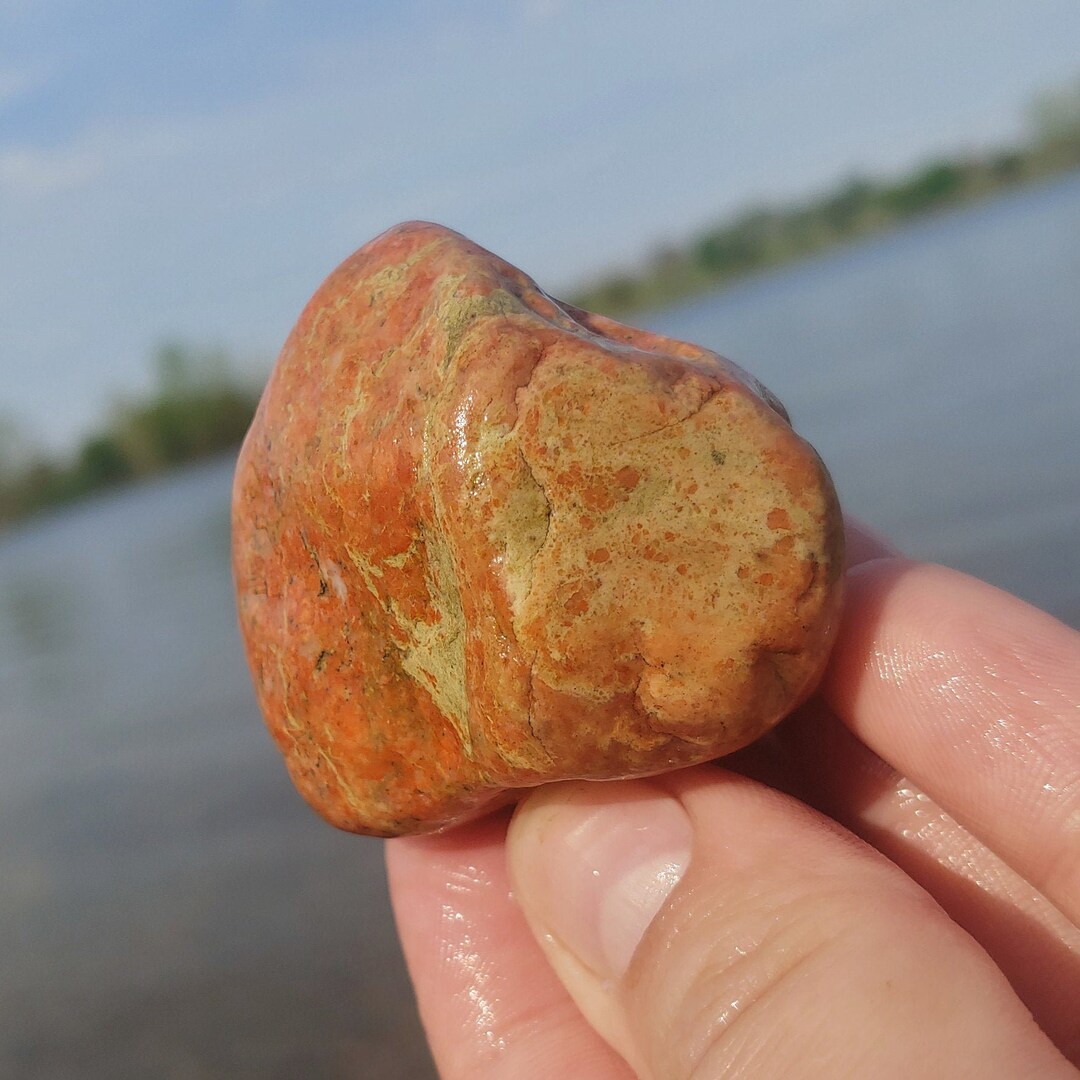 Medium Unakite Jasper Crystal Rock W Light Green Epidote, Dark Green ...
