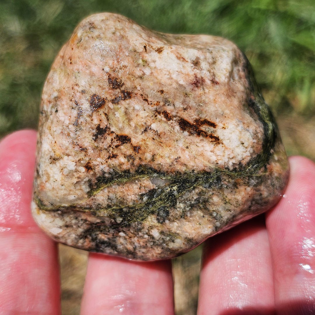 Banded Unakite Granite, Chalcopyrite, Epidote, Feldspar, Quartz ...