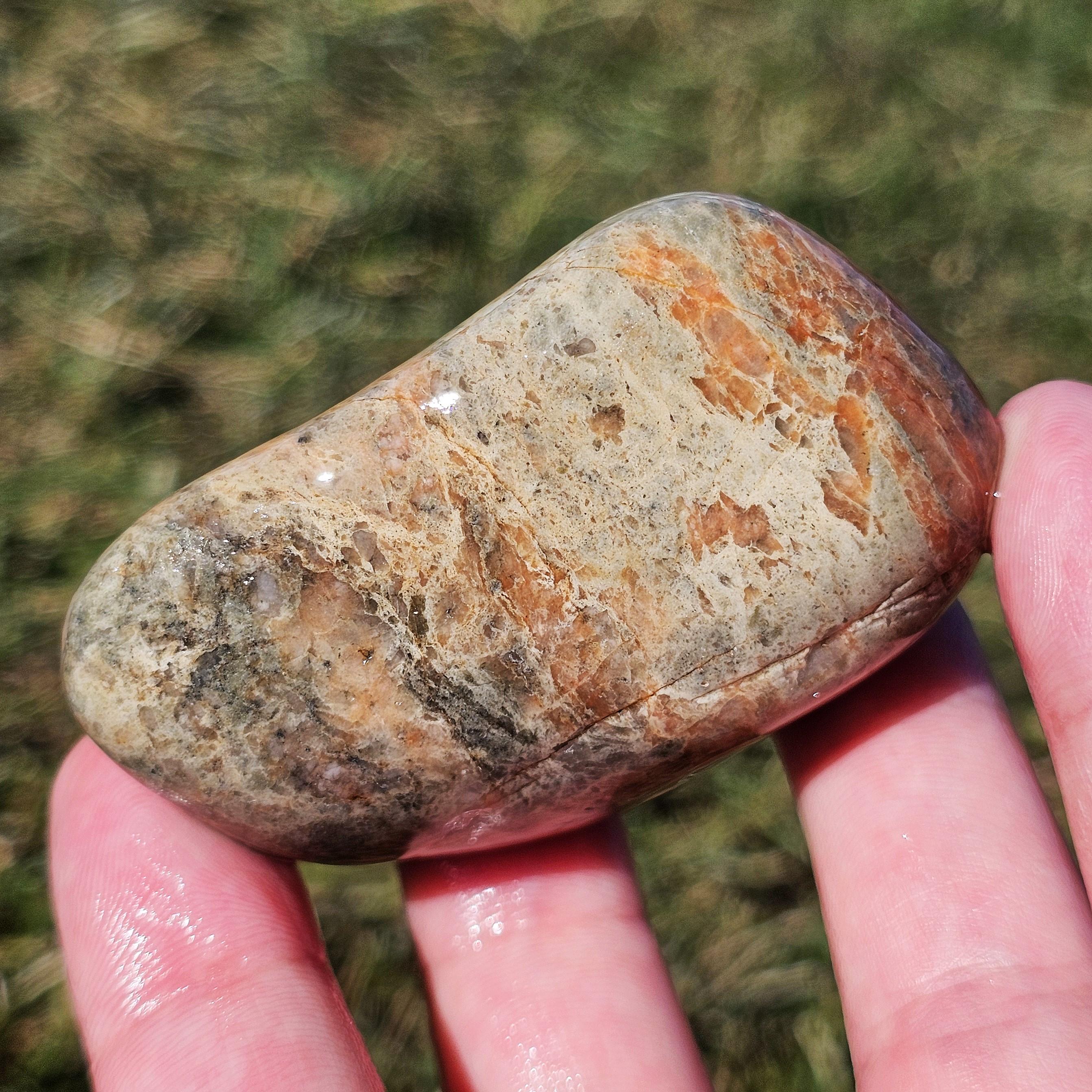 Banded Unakite Jasper, Epidote Veins, K-feldspar, Quartz, Precambrian ...
