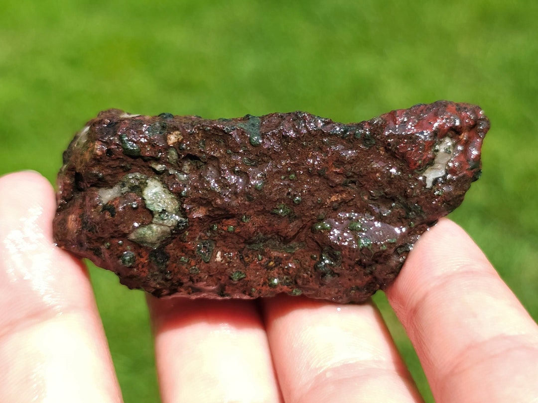 Copper Ore Amygdaloidal Basalt Rock, Calcite & Chlorite Sphere ...