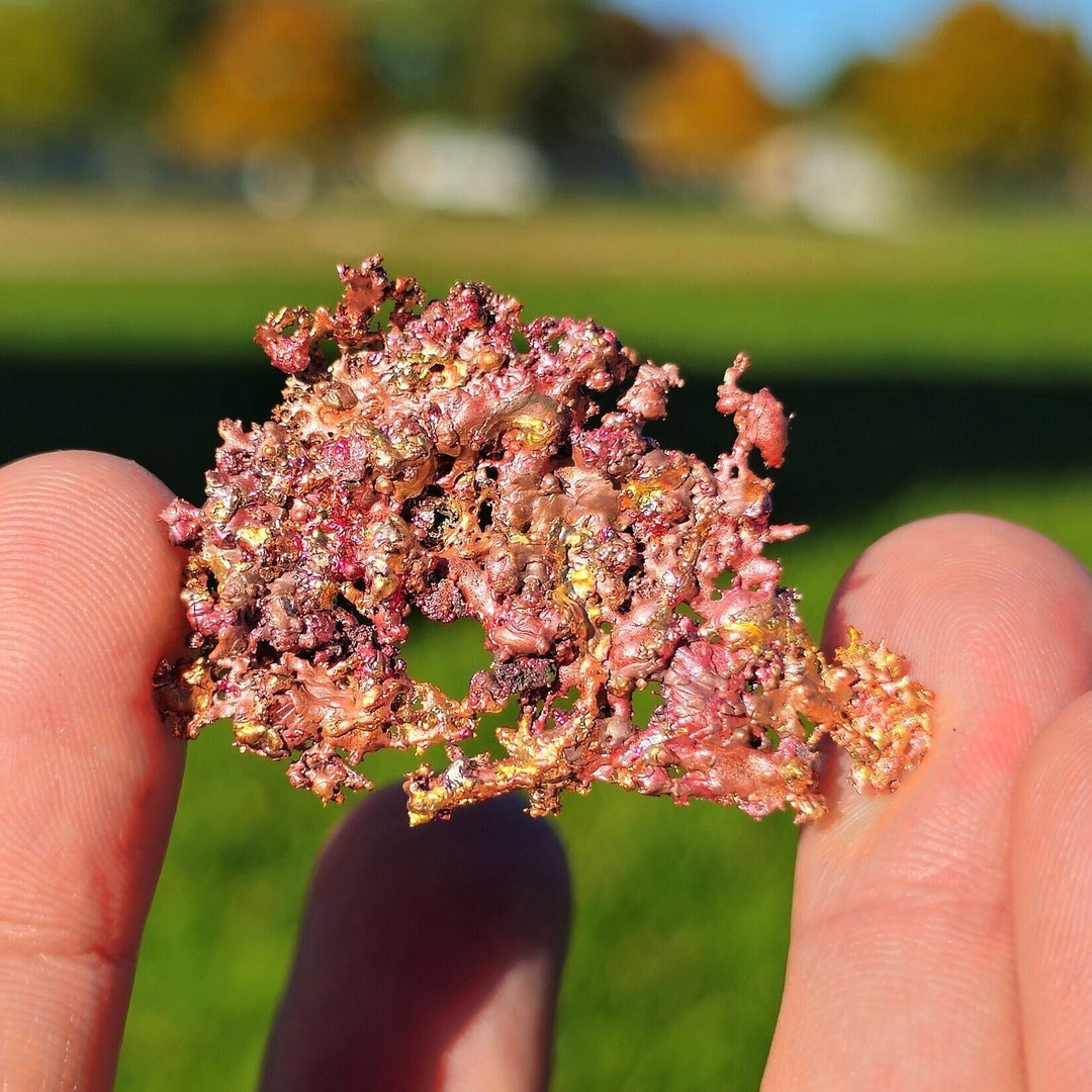 Copper Crystal, Copper W Other Metal Impurities, Smelted From Native ...