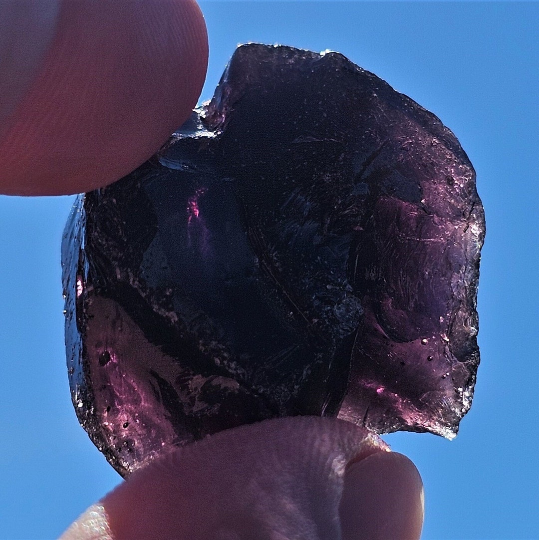 Purple Slag Glass, Historic 1870s Iron Ore Smelting, Great Lake ...