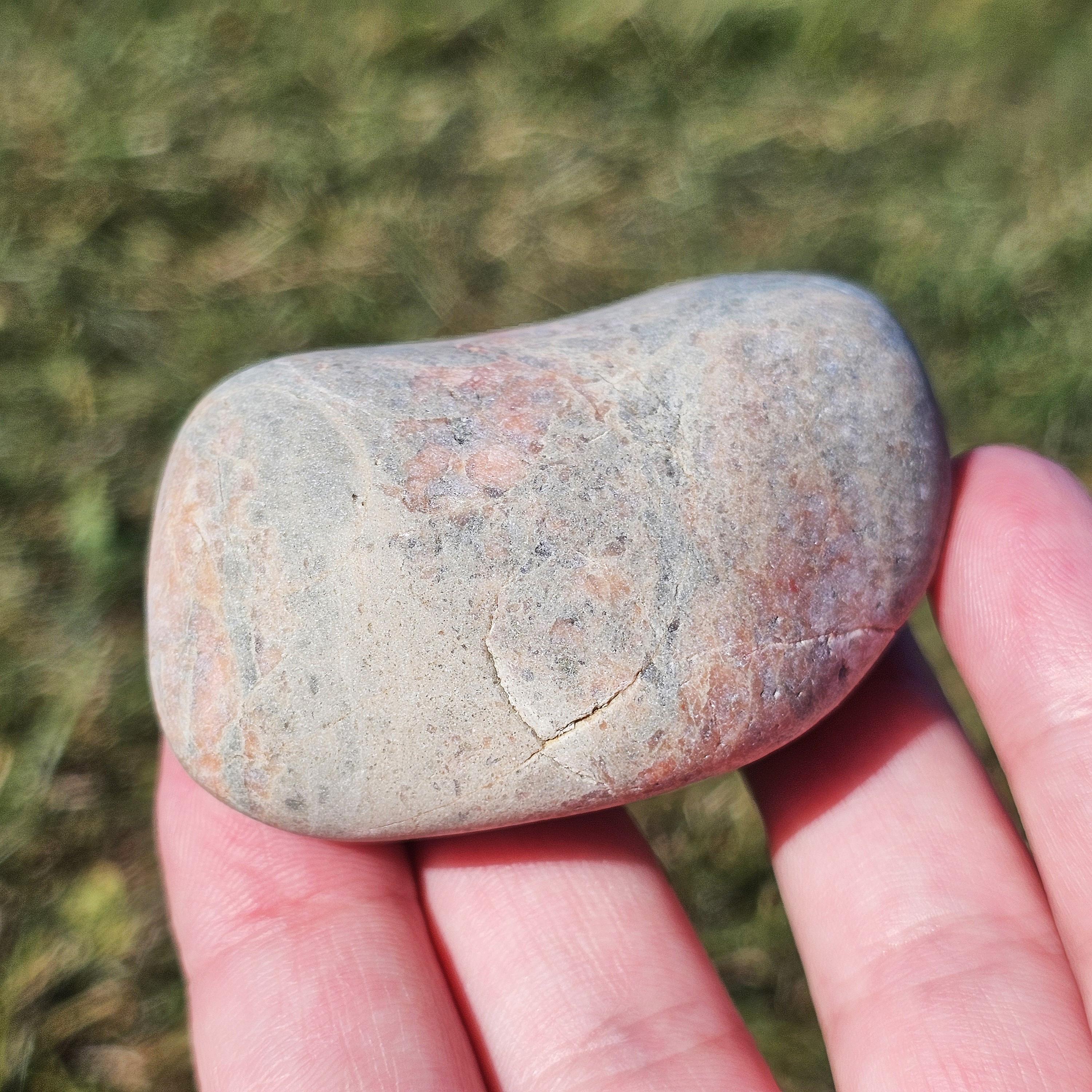 Banded Unakite Jasper, Epidote Veins, K-feldspar, Quartz, Precambrian ...