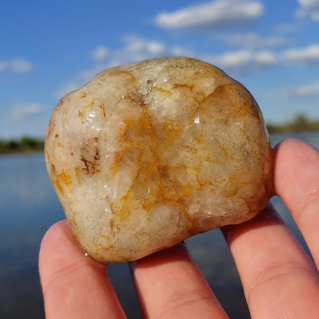 Large Clear-milky Hematoid Quartz, Yellow Limonite, Red Hematite ...