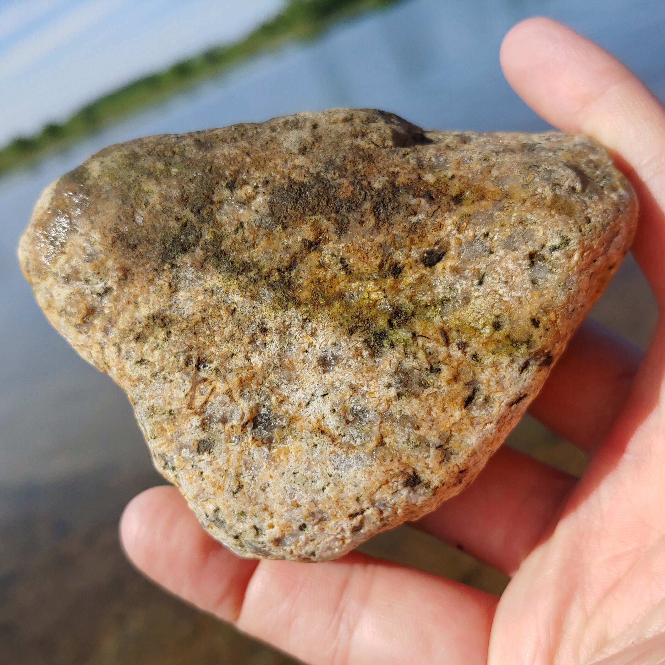 Large Unakite Granite Rock, Epidote, Feldspar, Quartz, Precambrian Rock ...