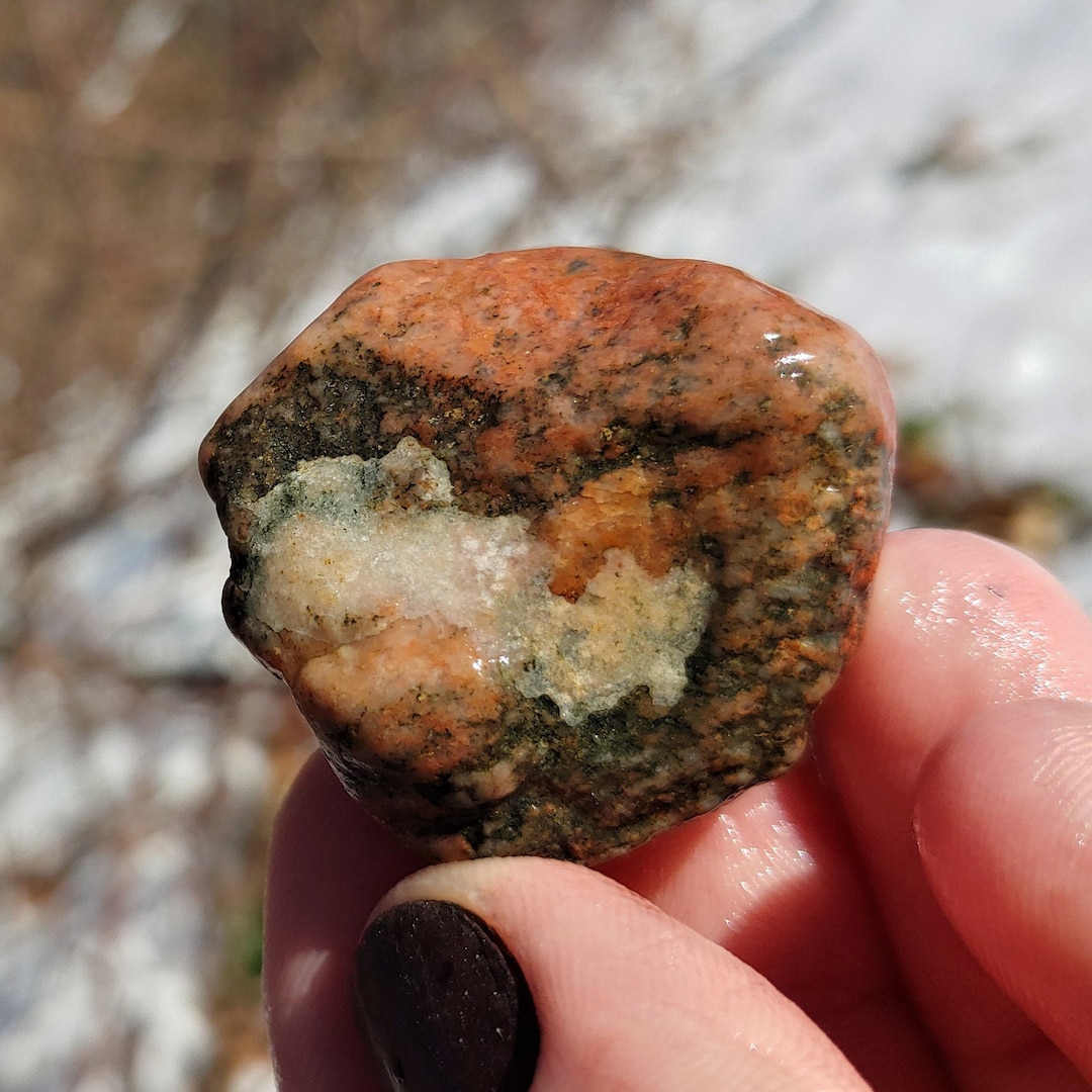 Small Unakite Jasper Crystal Rock, Epidote, Mica, Orthoclase Feldspar ...