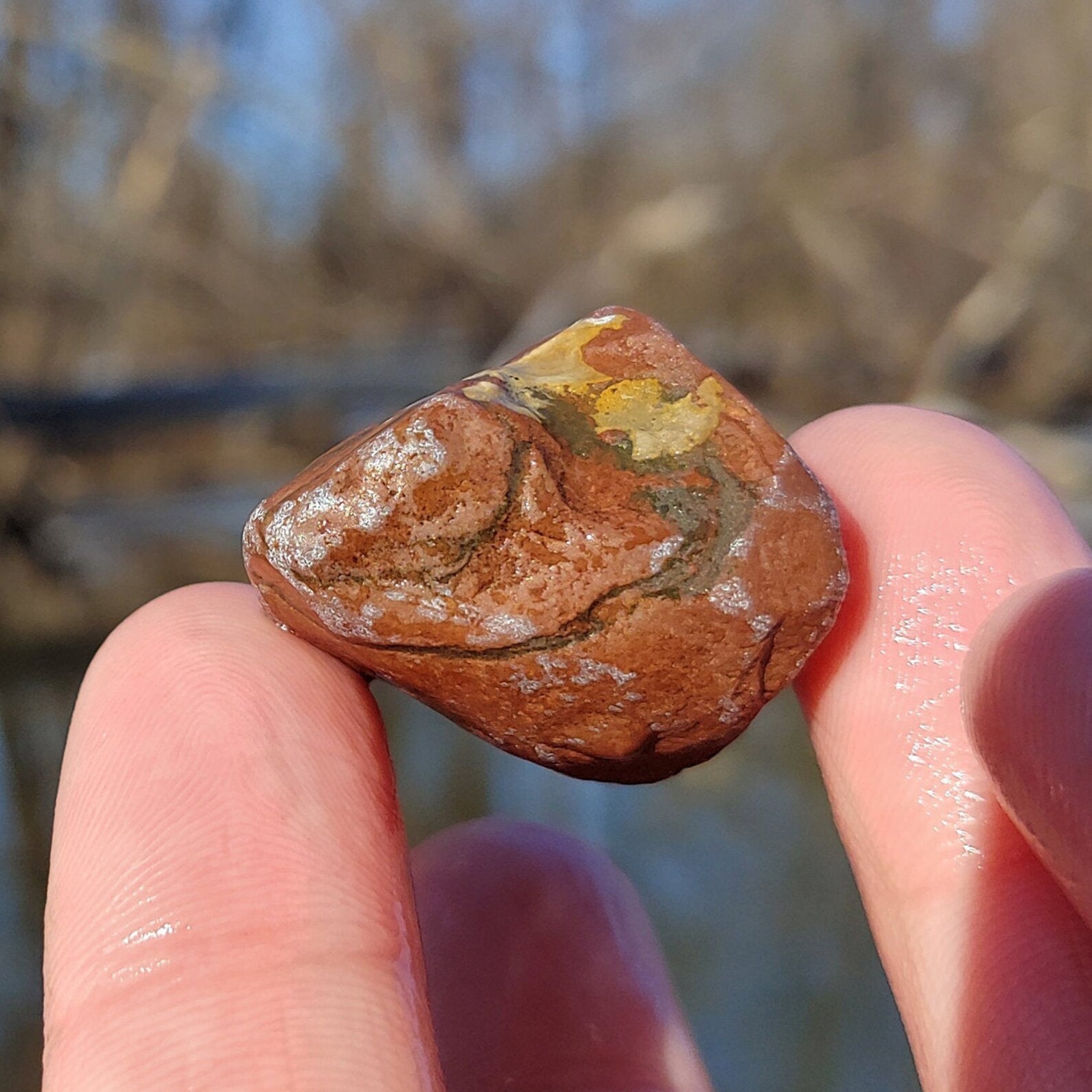 Small Mostly Red Jaspilite Banded Iron w Encrusted Calcium | Etsy