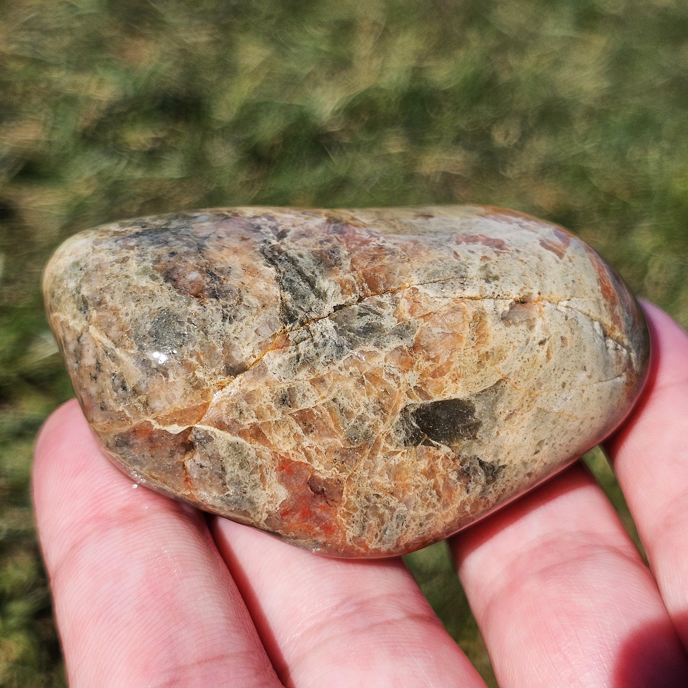 Banded Unakite Jasper, Epidote Veins, K-feldspar, Quartz, Precambrian ...