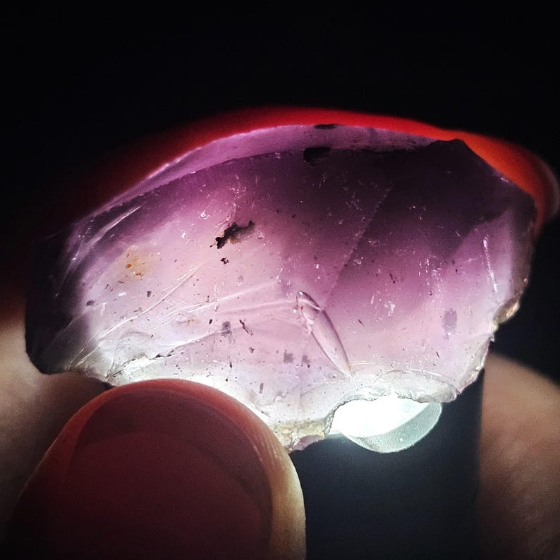 Purple Slag Glass, Historic 1870s Iron Ore Smelting, Fluorescent, Great ...