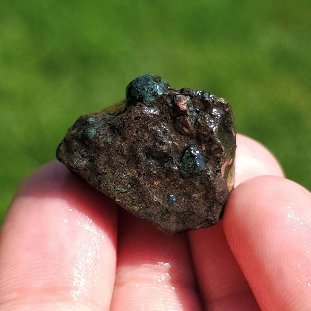 Native Copper Ore Amygdaloidal Basalt Rock, Chlorite Sphere Amygdule ...