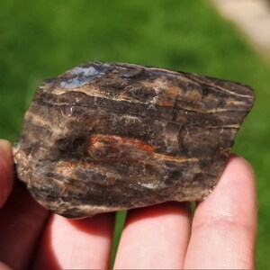 Dark Banded Flint Chert, Red Hematite, Yellow Limonite, Natural Shine ...