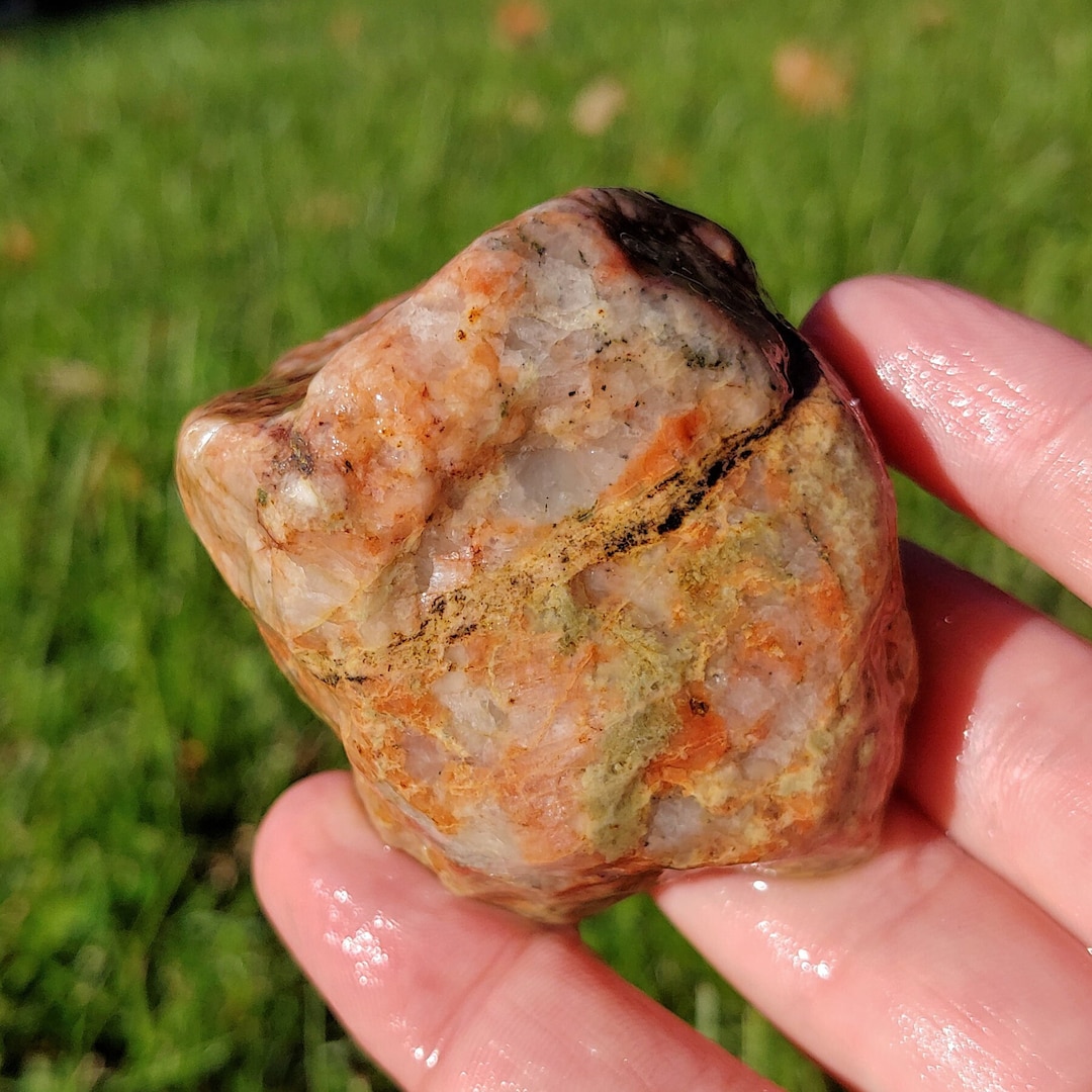 Large Unakite Granite Jasper, Banded Epidote, Feldspar, Quartz ...