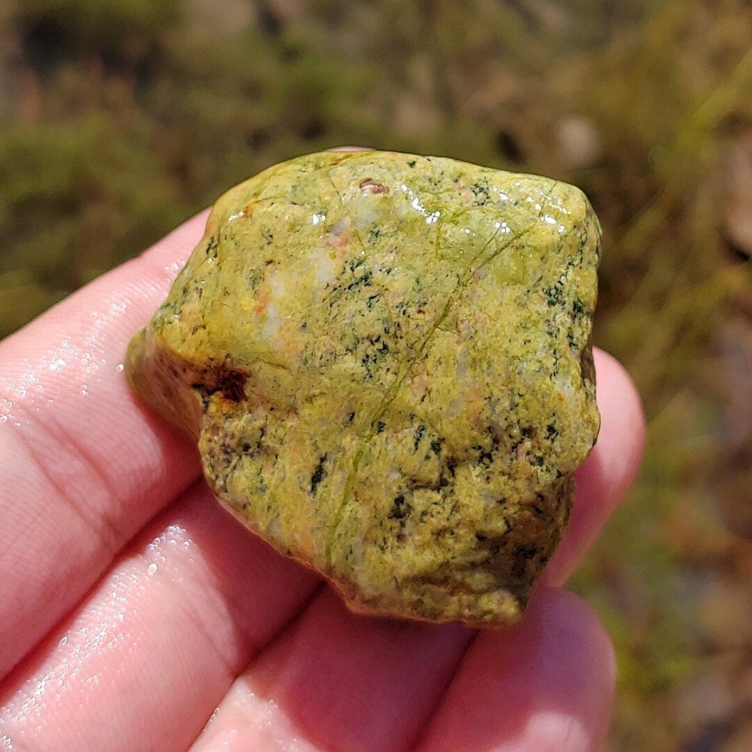 Unakite Jasper Rock, Oxide, Light Feldspar, Green Epidote, Quartz ...