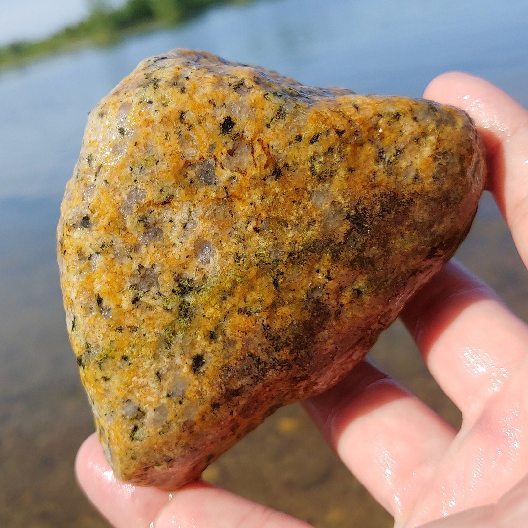 Large Unakite Granite Rock, Epidote, Feldspar, Quartz, Precambrian Rock ...