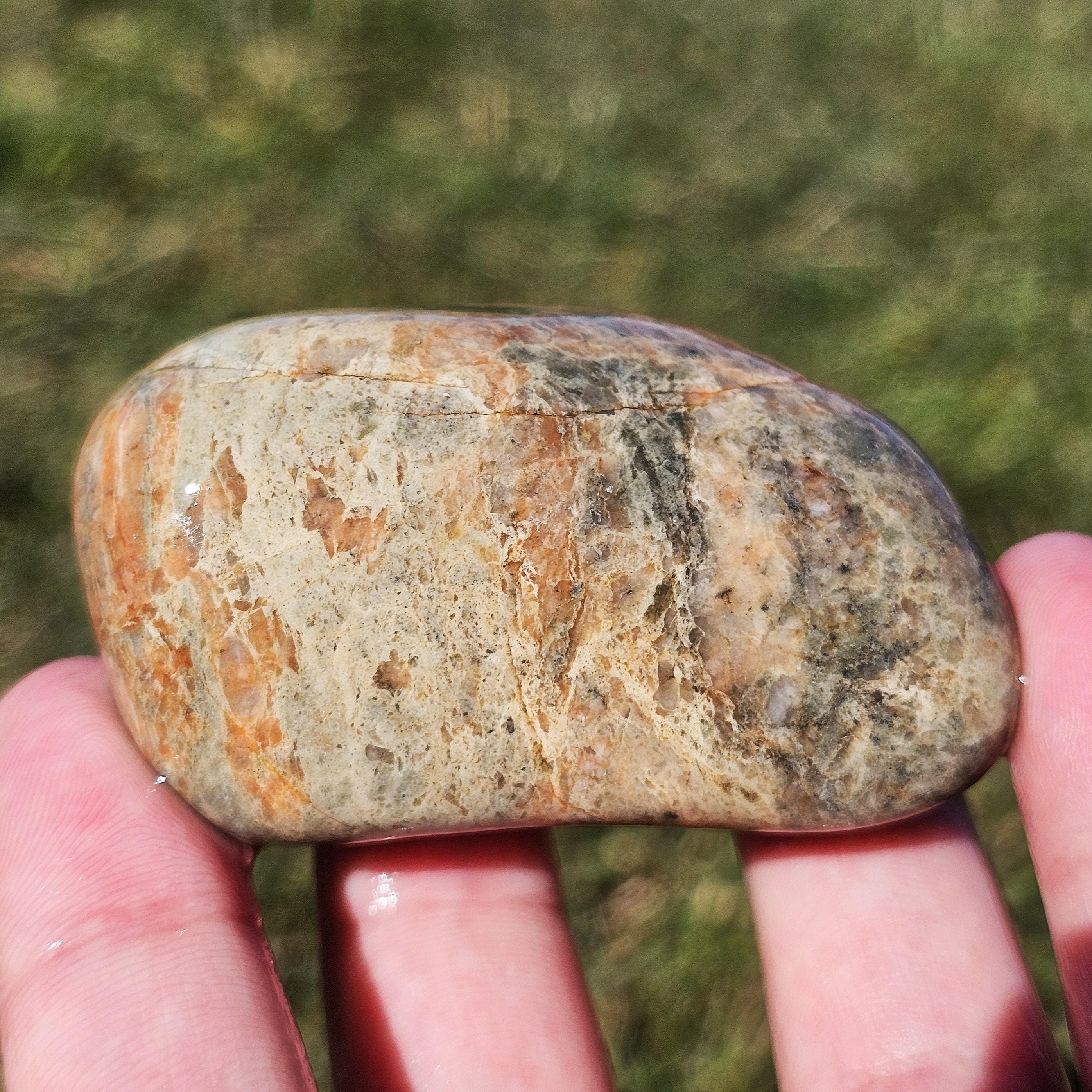 Banded Unakite Jasper, Epidote Veins, K-feldspar, Quartz, Precambrian ...