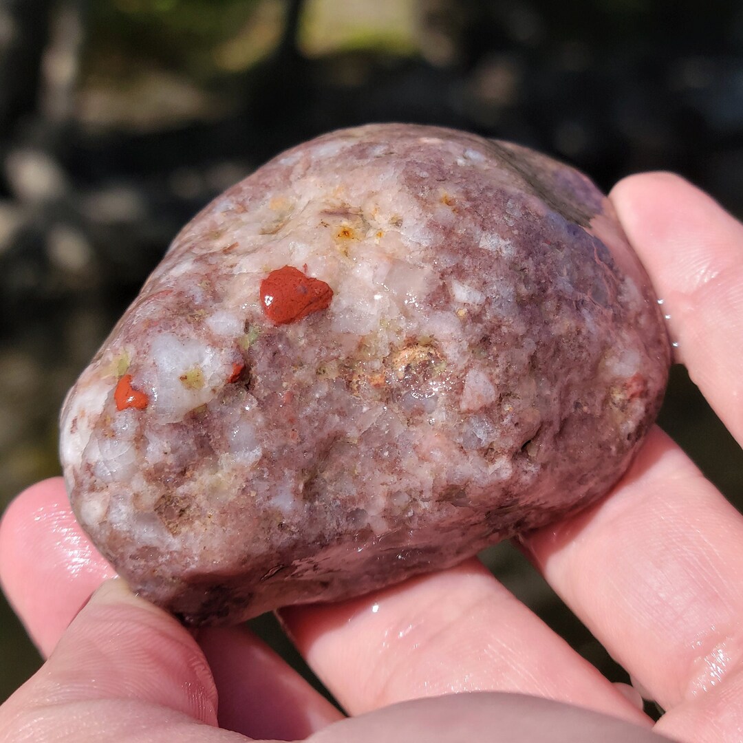 Red Michigan Puddingstone Conglomerate, Quartzite, Red Jasper & Quartz ...