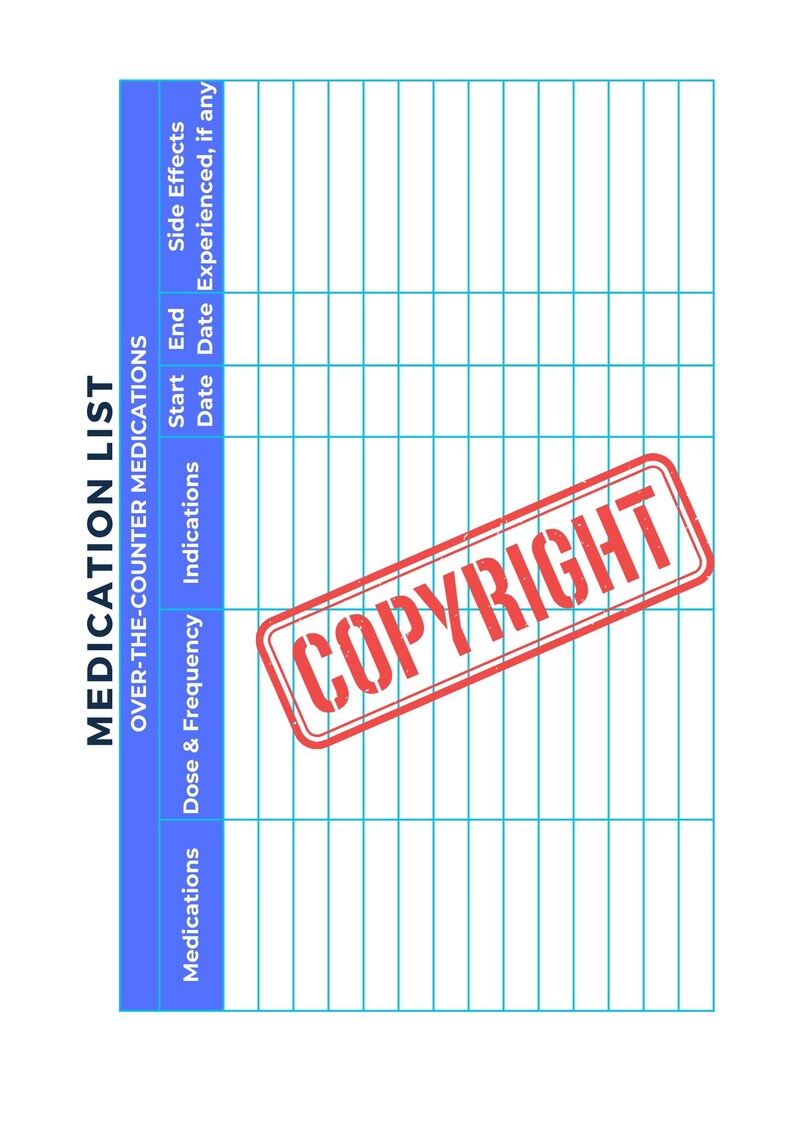 Medication Log Printable Medication List Template Medication Log ...