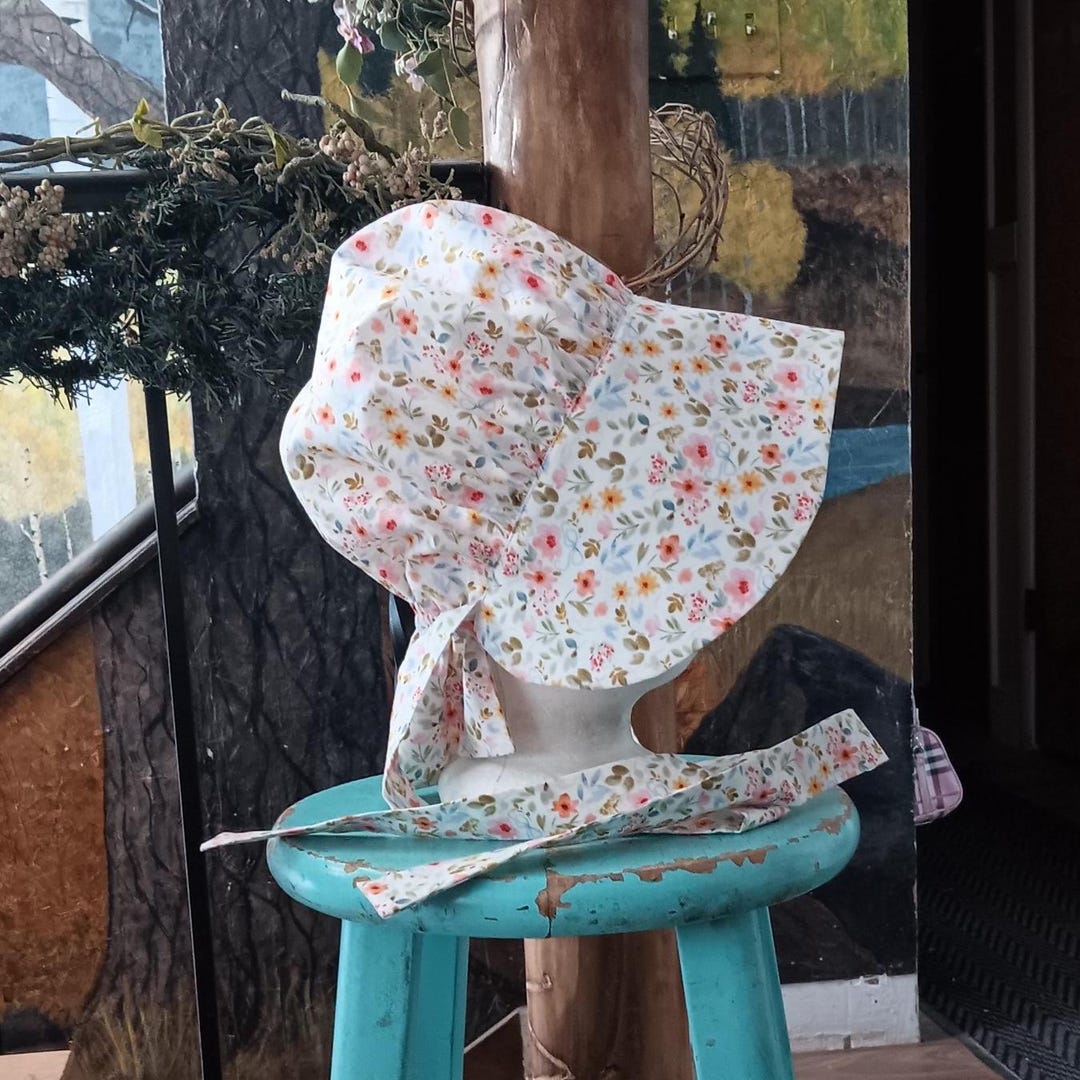 Pioneer Sun Bonnet, Little House on the Prairie Bonnet, Trek Bonnet - Etsy