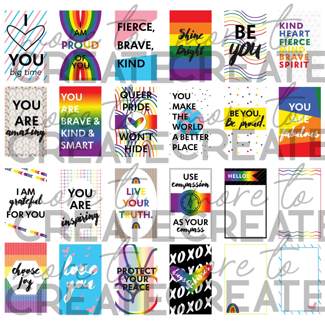 24 Printable LGBTQIA+ Affirmation Love Notes - Etsy