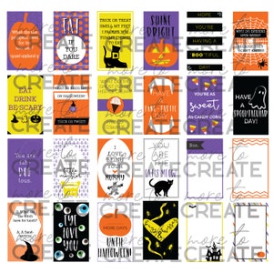 24 Halloween Lunch Box Notes Printable Notes - Etsy