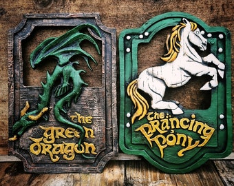 The Prancing Pony Sign - Etsy