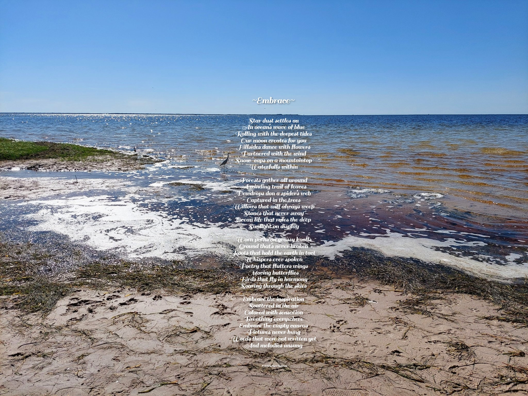 Poetic Print Art Beach Scene Photo Print and Lyrical Verse - Etsy