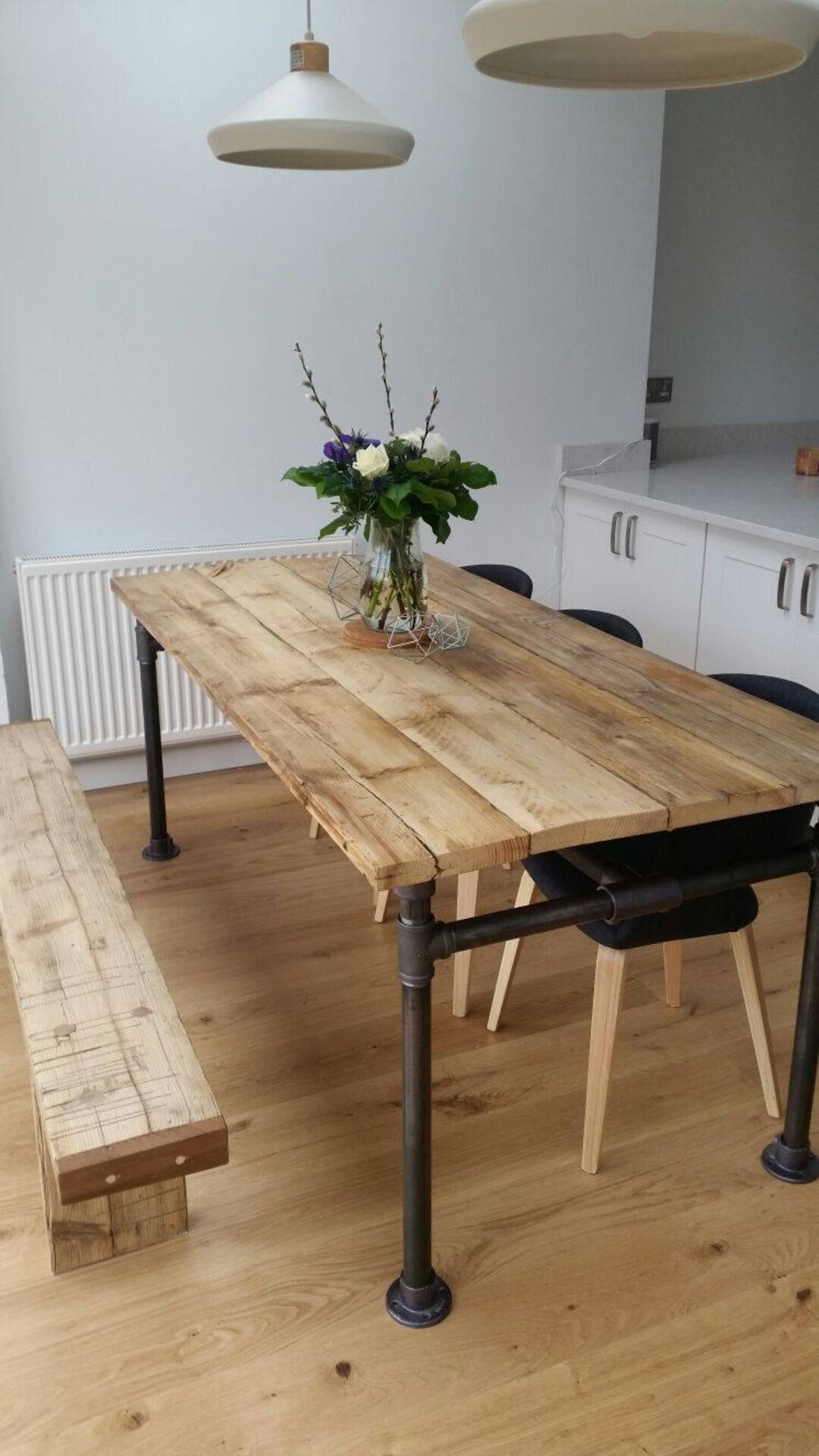 Rustic Scaffold Board and Gas Pipe Table - Etsy UK