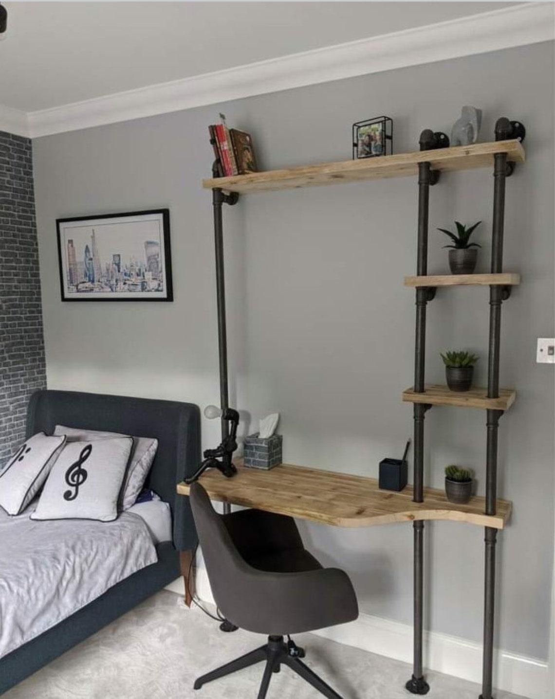 Scaffold Board and Gas Pipe Shelving - Etsy