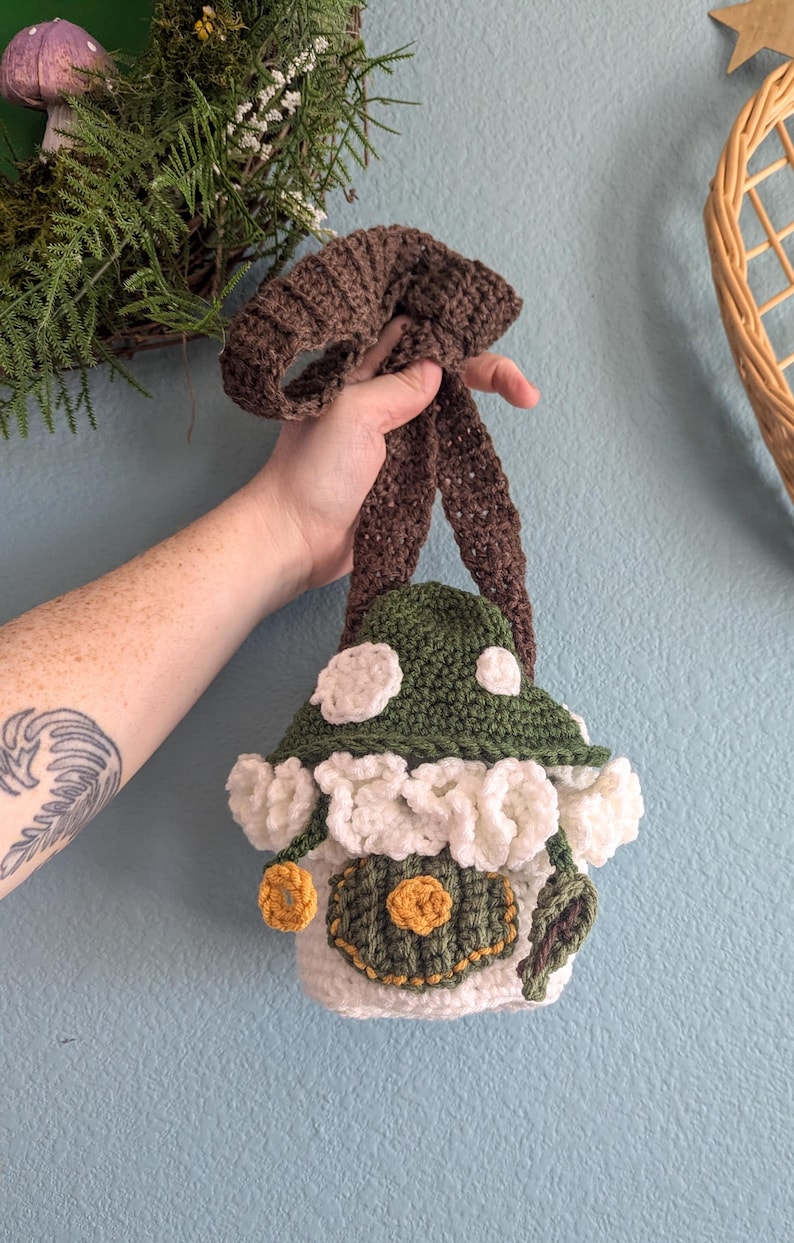 Crochet Mushroom Hobbit Door Bag | Mushroom Purse | Cottage Core Purse ...