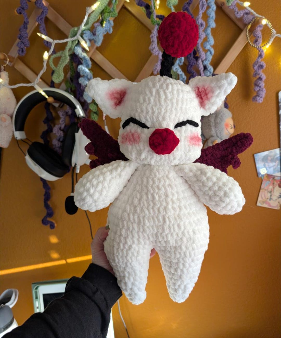 Large Moogle Plush | Final Fantasy Plush | Moogle Amigurumi - Etsy